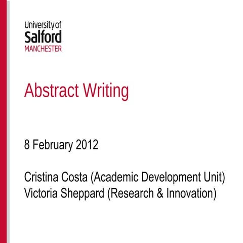 Abstract writing | PPT