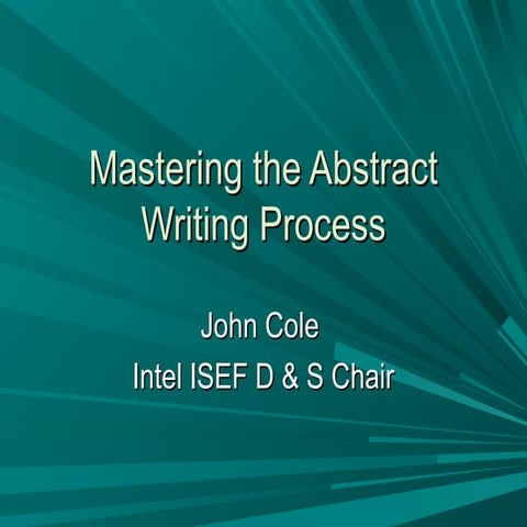 Abstract writingprocess | PPT