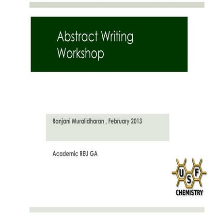 Abstract Writing Workshop | PDF