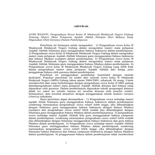 Abstrak kata pengantar | DOC