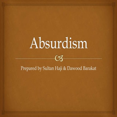 Absurdism | PPTX