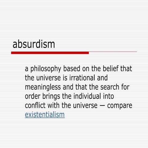 Characteristics of Absurd Theatre | PPTX