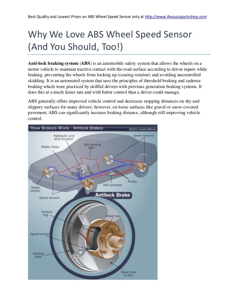 Why We Love ABS Wheel Speed Sensor