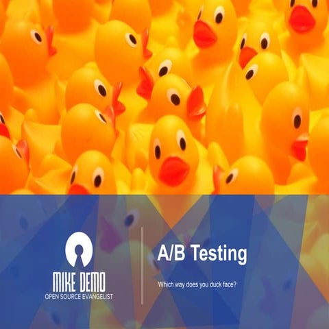 A/B Testing: Which Way Does Your Duck Face? - Updated | PPTX
