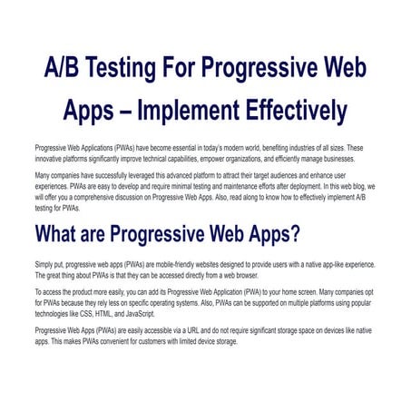 A_B Testing For Progressive Web Apps – Implement Effectively.pdf
