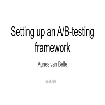 Setting up an A/B-testing framework | PPT