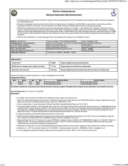 Irctc next generation e ticketing system | PDF