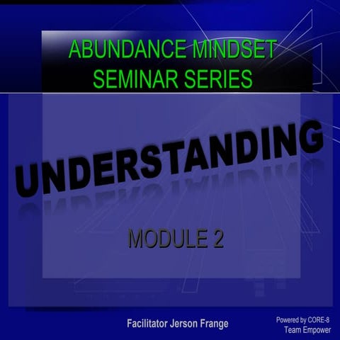 Abundance Mindset Workshop Module 2 | PPT | Science