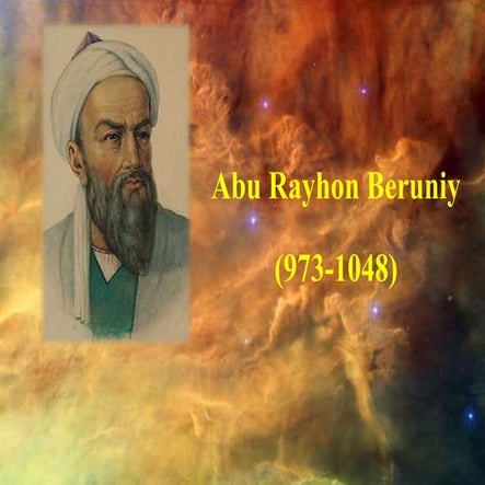 Presentation about life Abu Rayhon Beruniy | PPTX
