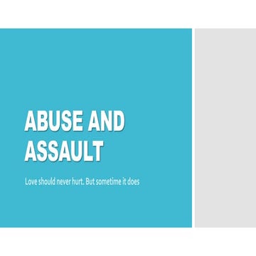 ABUSE AND ASSAULT.pptx | Debated Sensitive Social Issues | Sensitive Topics