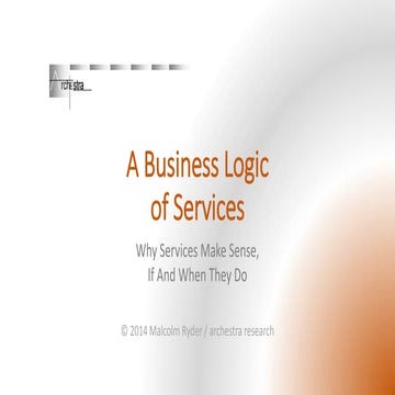 A Business Logic of Services | PPT