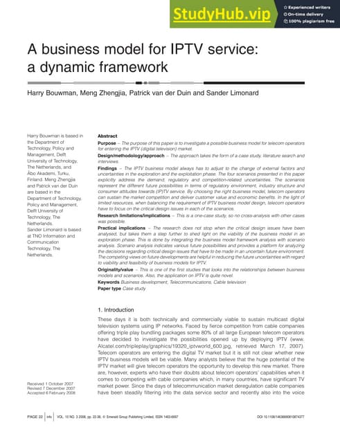 A Framework For Analysing Strategies Of Internet Service Providers | PDF