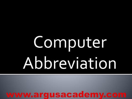 200 common abbreviations and terminology in ict part 1 | PDF