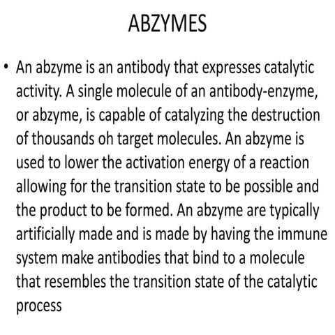 Abzymes1 | PPTX