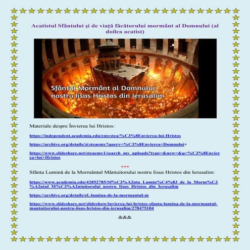 Învierea lui Hristos - Acatistul Sfântului şi de viaţă făcătorului ...