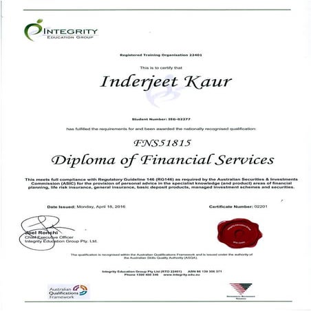 Diploma of Financial Planning | PDF