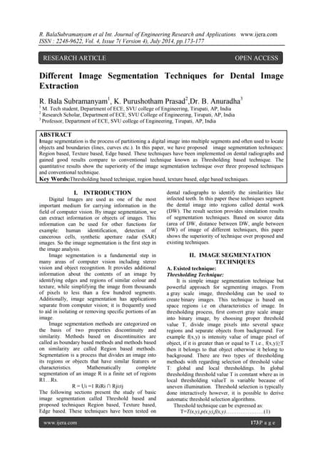 Region Splitting And Merging Technique For Image Segmentation Pdf