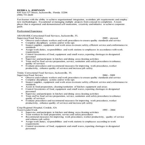 DEBRA A Johnson - Resume | PDF | Free Download