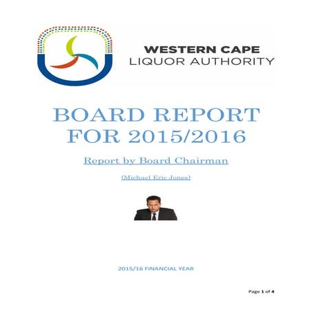 Chairman's Board Report for 2015 -16 | PDF