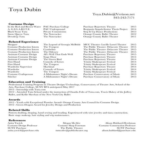 Amanda Leigh RESUME Scenic & Painter | PDF