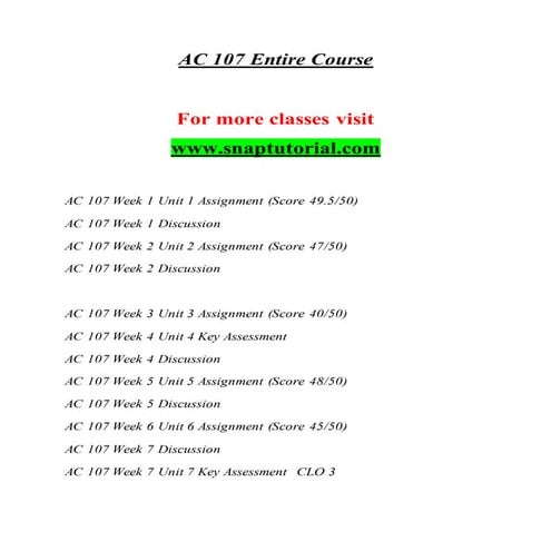 Ac 107Education Specialist / snaptutorial.com