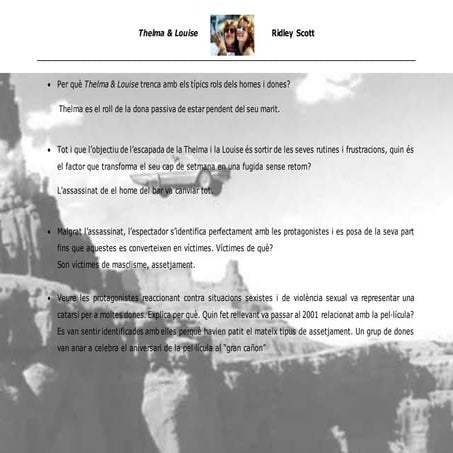 Treball de la pel·licula de Thelma and Louise | PPT