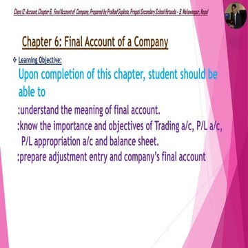 Class 12 Final ac theory & format # Adjustments of final account | PDF