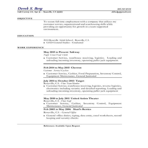 Derek's Resume.3 | DOCX