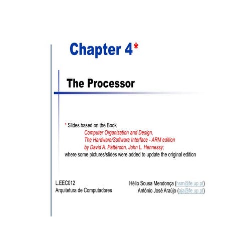 Chapter 4 The Processor | PPT