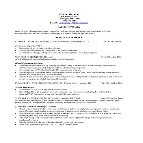 KMarshall Resume | DOC