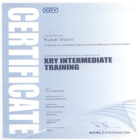 XRY Intermediate Training | PDF