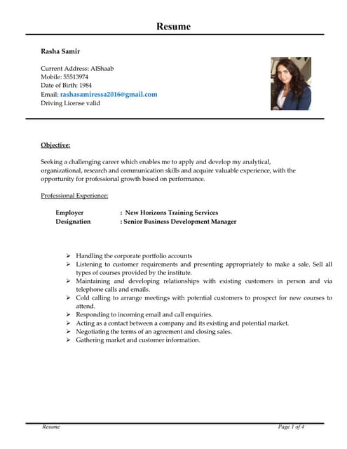 RESUME OF AZDANI NEFERTITY BARI | PDF