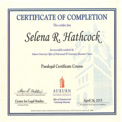Paralegal Certificate | PDF