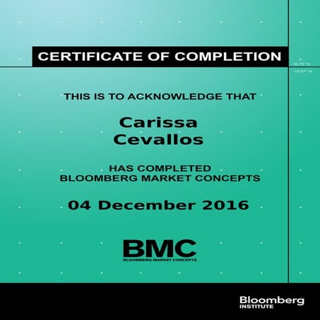 BCM Certificate of Completion | PDF