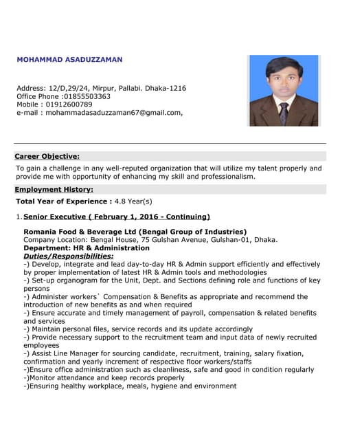 Zoheb Shaikh Resume | DOC | Business Administration | Business