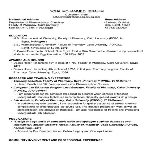 noha cv | DOCX