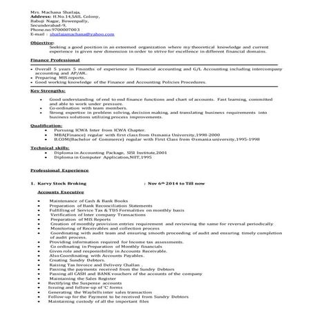 shailaja resume | DOCX | Credit Cards | Personal Debt