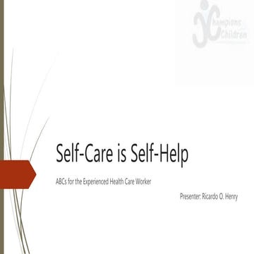 Self-Care | PPTX