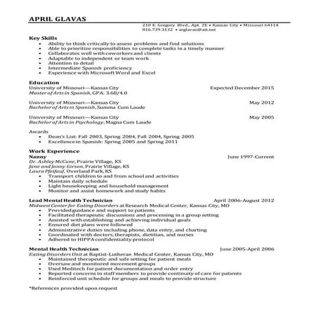 April Glavas resume | PDF