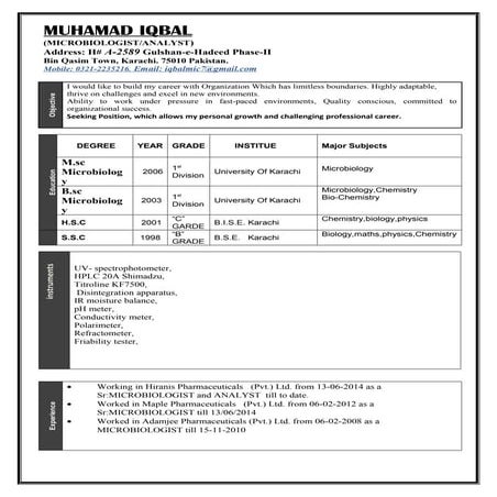 IQBAL CV | DOC
