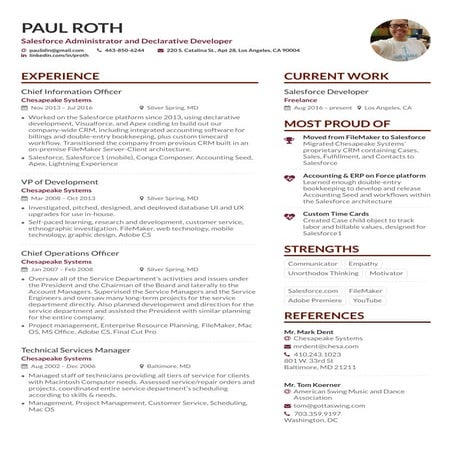 Paul Roth Salesforce CV 2017_002 | PDF