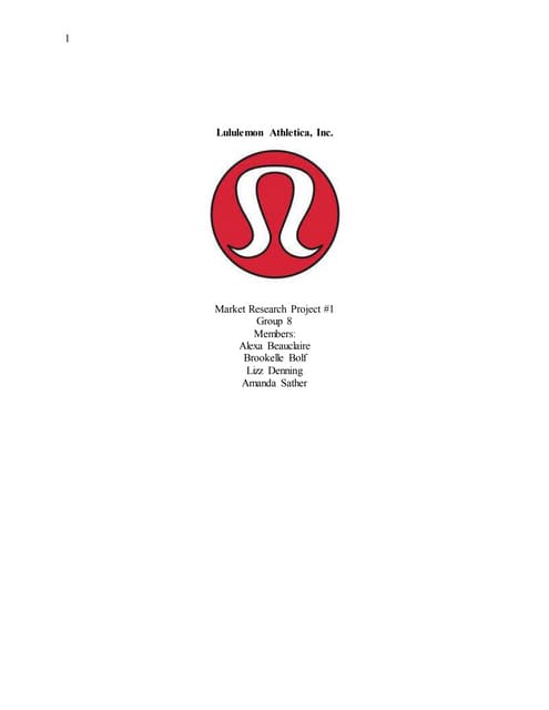 Lululemon: Digital Marketing Strategy | PPTX