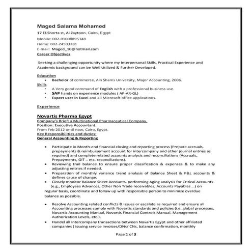 Maged Mohamed Resume - 15.01.15