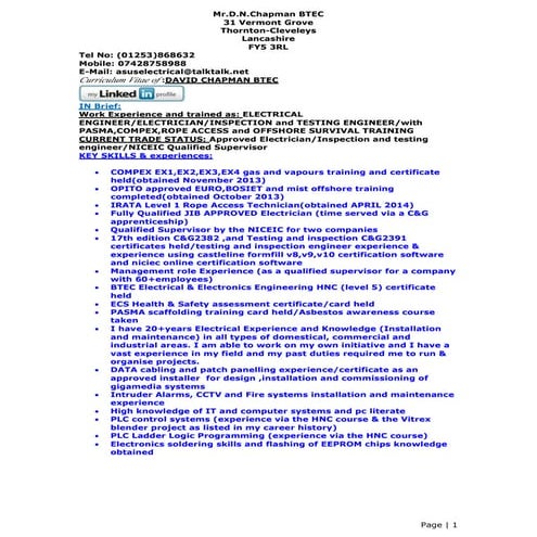 Curriculum Vitae josh | DOC