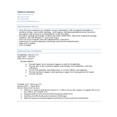 Addison Switzer as of Sept 2016 | DOCX