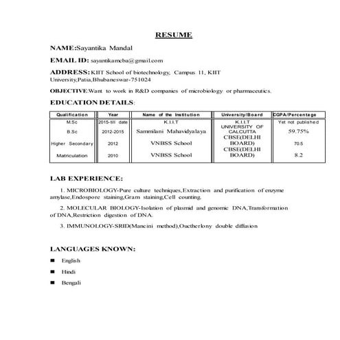 Resume | PDF