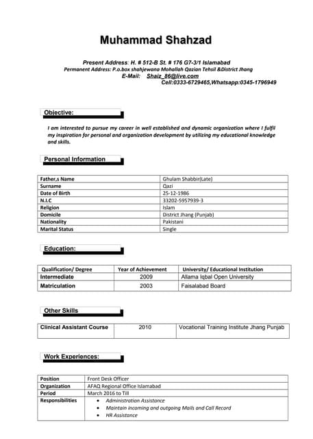 Md.Salahuddin cv | DOC