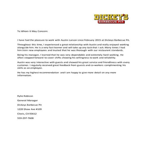 Dickeys Letter of Rec | DOCX