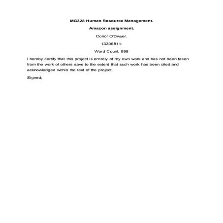 amazon assignment 2015 | DOCX