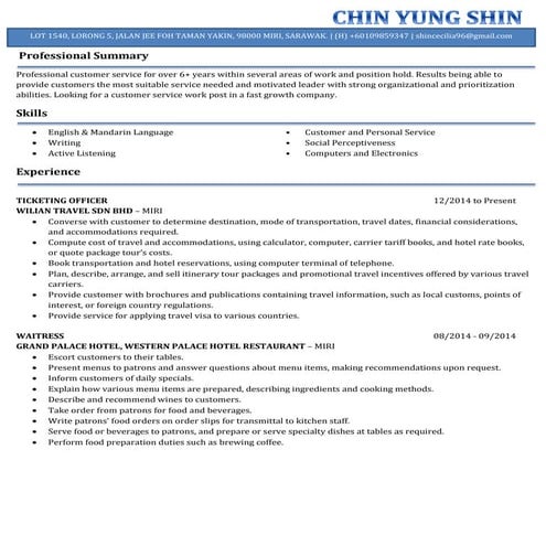 Corina Cooper Resume. | PDF